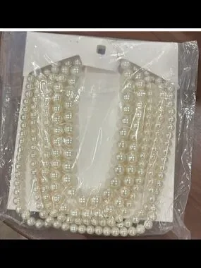 Zara | Jewelry | Zara Cream Multistrand Pearl Statement Necklace | Poshmark